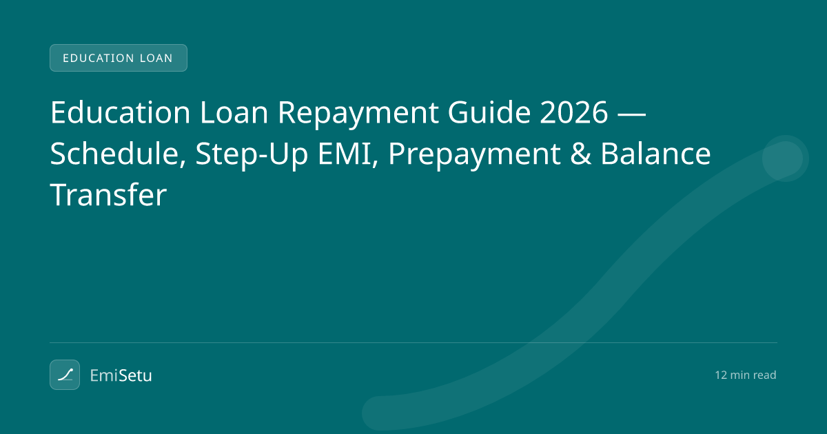 Education Loan Repayment Guide 2026 — Schedule, Step-Up EMI, Prepayment ...